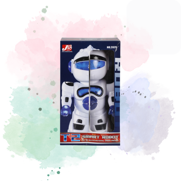 Blue and White Battery Operated Dancing Robot – Fur and Babies SA